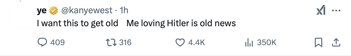 Kanye West Declares ‘I Love Hitler, I’m a Nazi’ as Rapper Condemned for ...